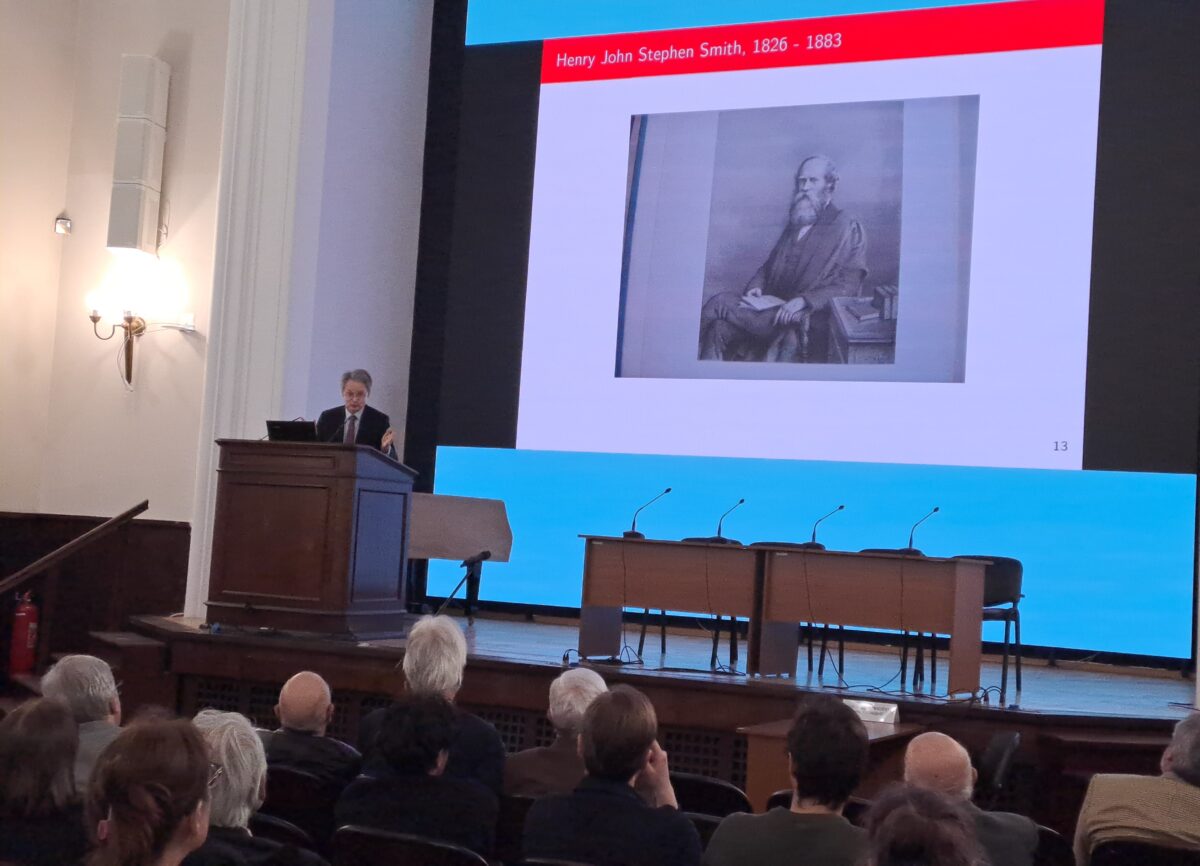 The mathematician Prof. Yuri Tschinkel with a diploma of a foreign ...